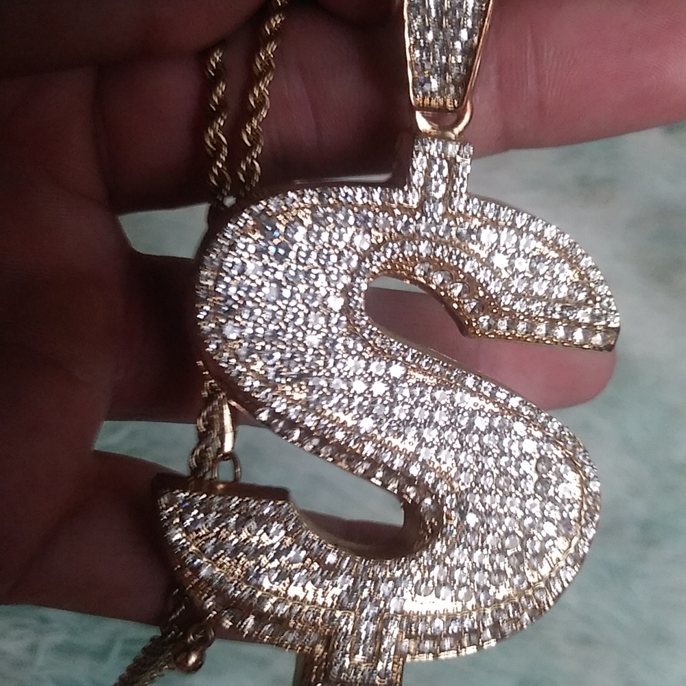 Iced Out Beautiful Money Sign - Gem